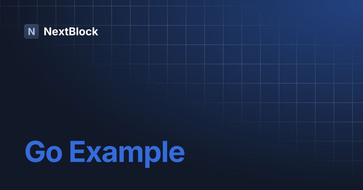 Go Example | NextBlock
