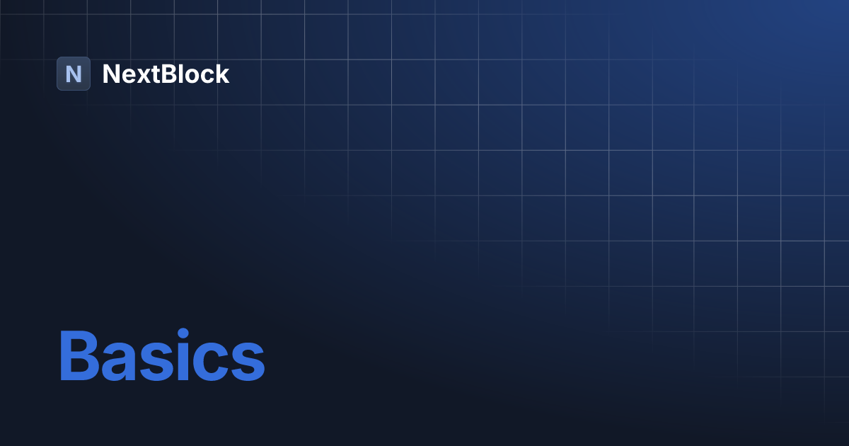 Basics | NextBlock