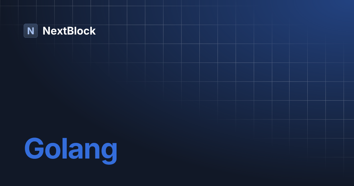 Golang | NextBlock